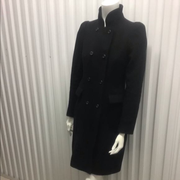 Zara | Jackets & Coats | 0 Wool Form Fitting Flattering Zara Black Coat ...
